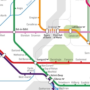 Middle-earth Subway Map - Lotr Map - Lord of the Rings Map - Middle ...