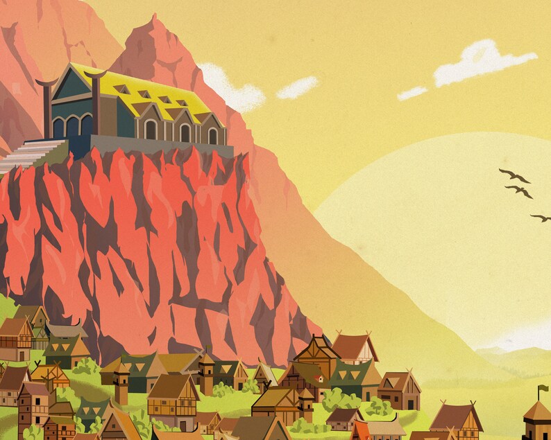 Rohan Travel Poster Lord of the Rings Vintage Travel Poster - Etsy