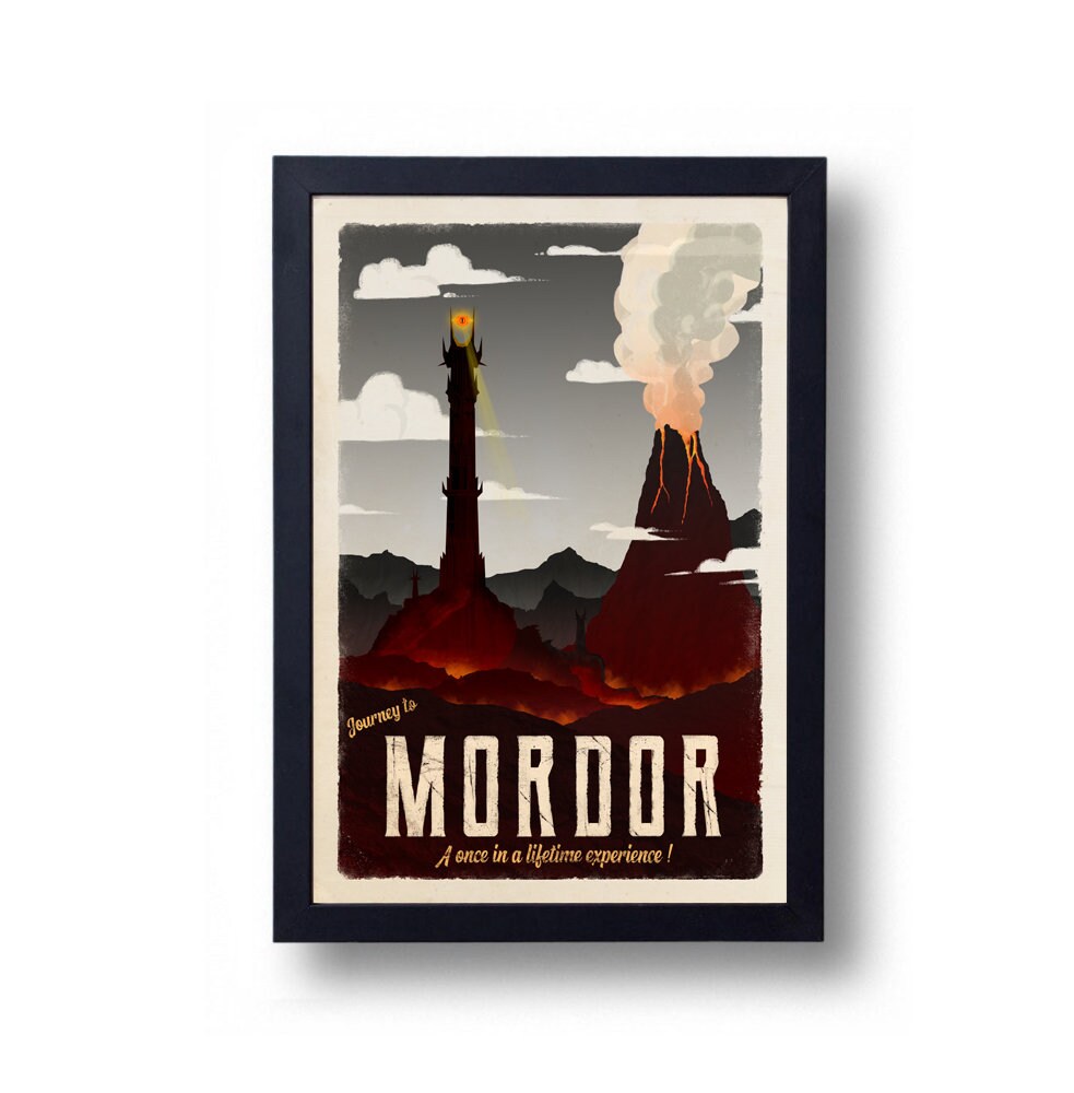 Mordor Travel Poster Lord of the Rings Vintage Travel Poster | Etsy