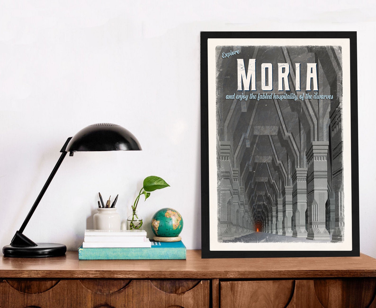 Moria Travel Poster Lord of the Rings Vintage Travel Poster - Etsy