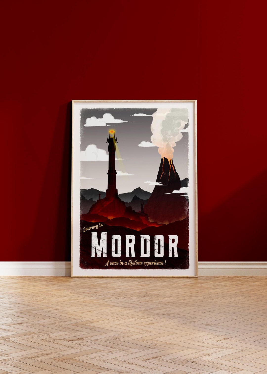 Mordor Travel Poster Lord of the Rings Vintage Travel Poster Minimalist ...