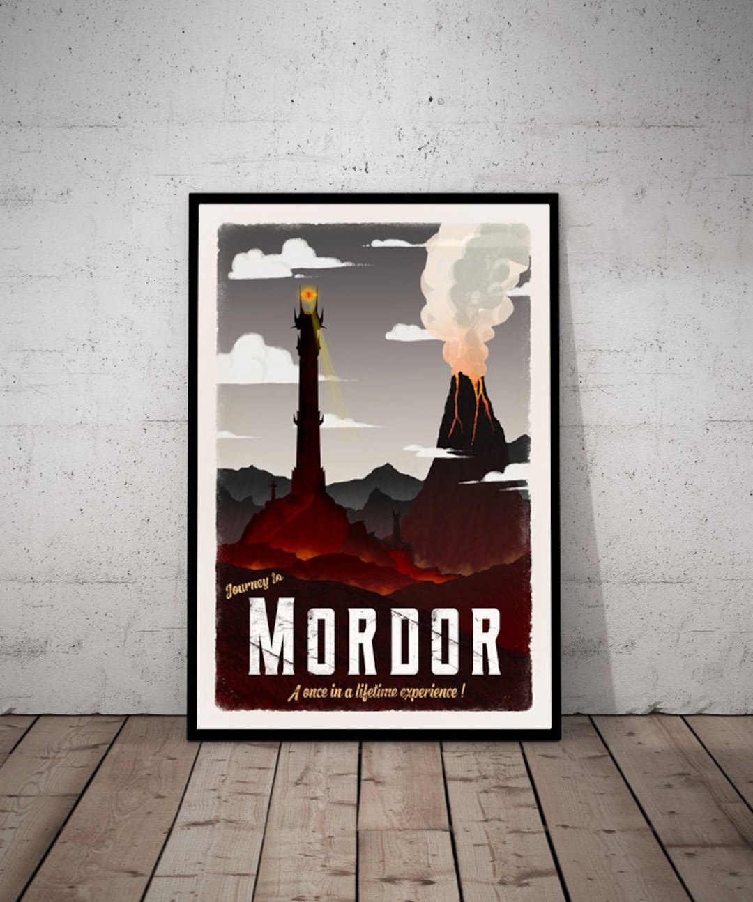 Mordor Travel Poster Lord of the Rings Vintage Travel Poster Minimalist ...