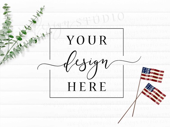 MOCKUP 4th of July Background Mock up Flat Lay | Etsy
