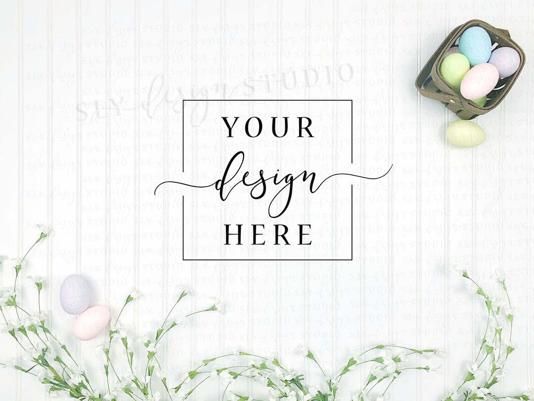 Easter Background Mockup Photography | Spring Themed MOCK | Easter Eggs ...