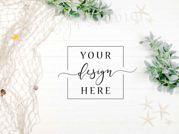 MOCKUP Beach Background Mock up Flat Lay Beachy Summer | Etsy