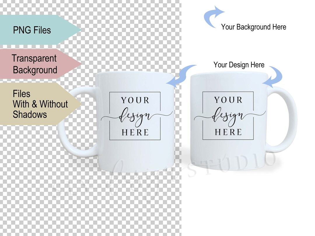 PNG White Mug Mockup Transparent Background | Scene Maker | Two Mugs ...