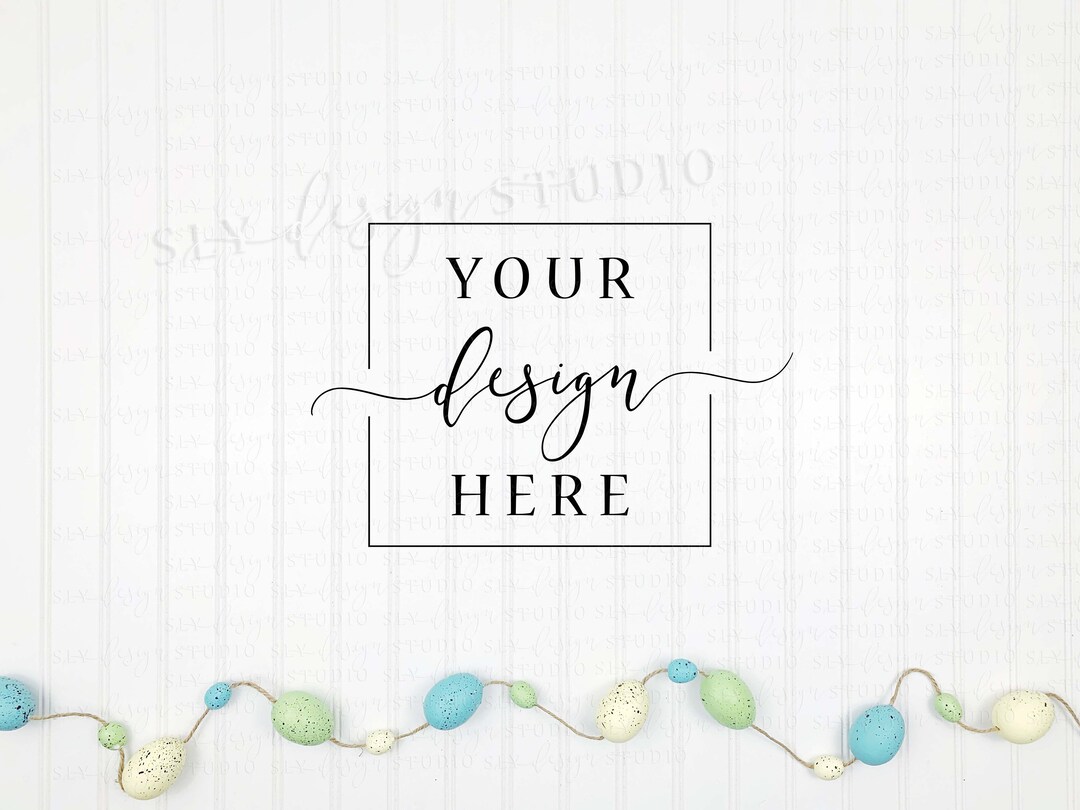 Easter Background Mockup Photography Spring Themed MOCK Easter Eggs ...