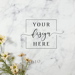 Small Scale Background Mockup Photography | Neutral Marble MOCK ...