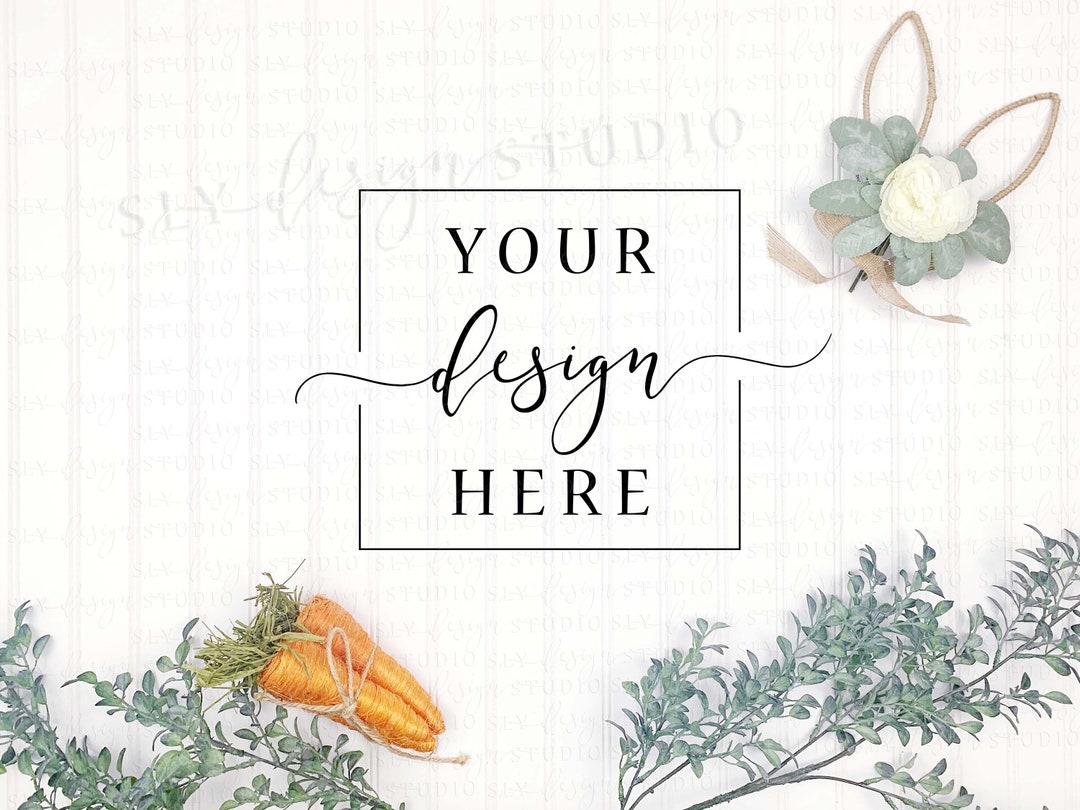 Easter Background Mockup Photography Spring Themed MOCK Easter Eggs ...