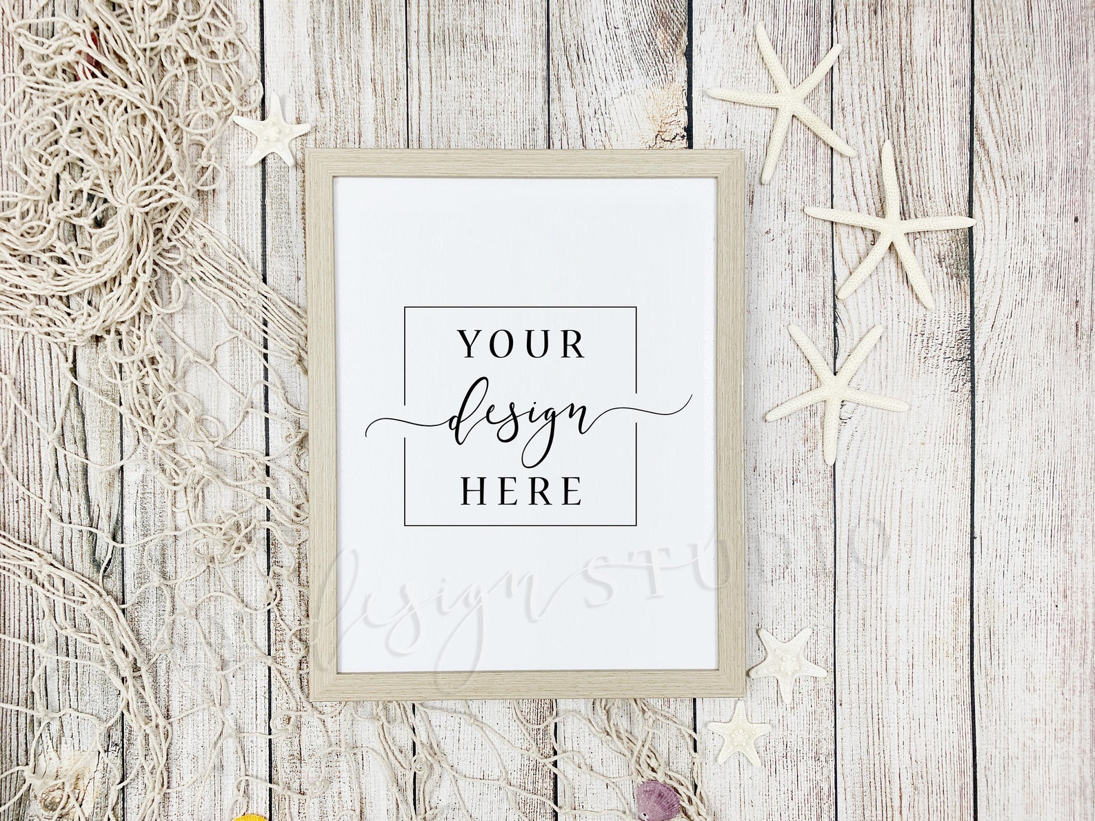 MOCKUP - Beach Frame Mock up Portrait Frame - Beach House Flat Lay ...