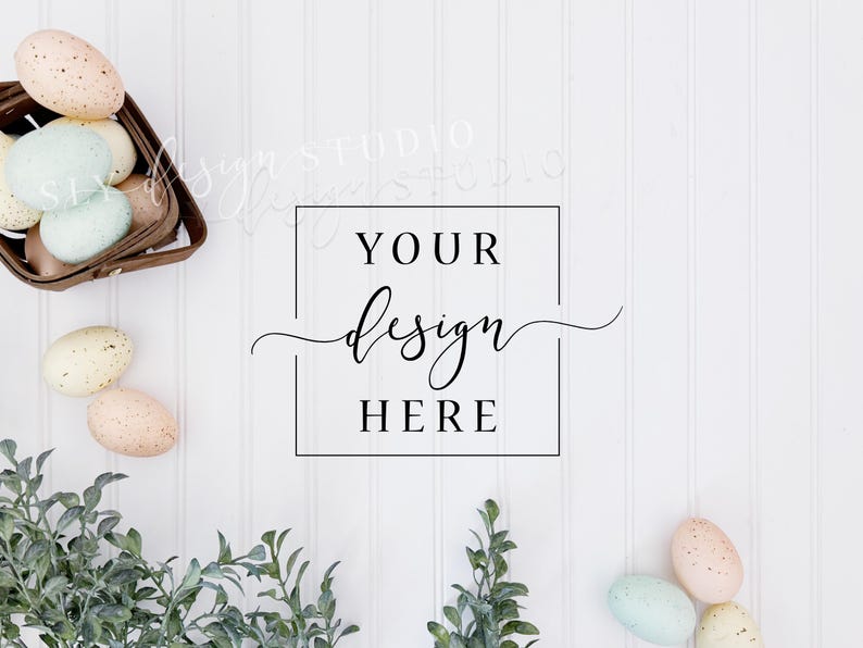 Easter Background Mockup Photography | Spring Themed MOCK | Easter Eggs ...