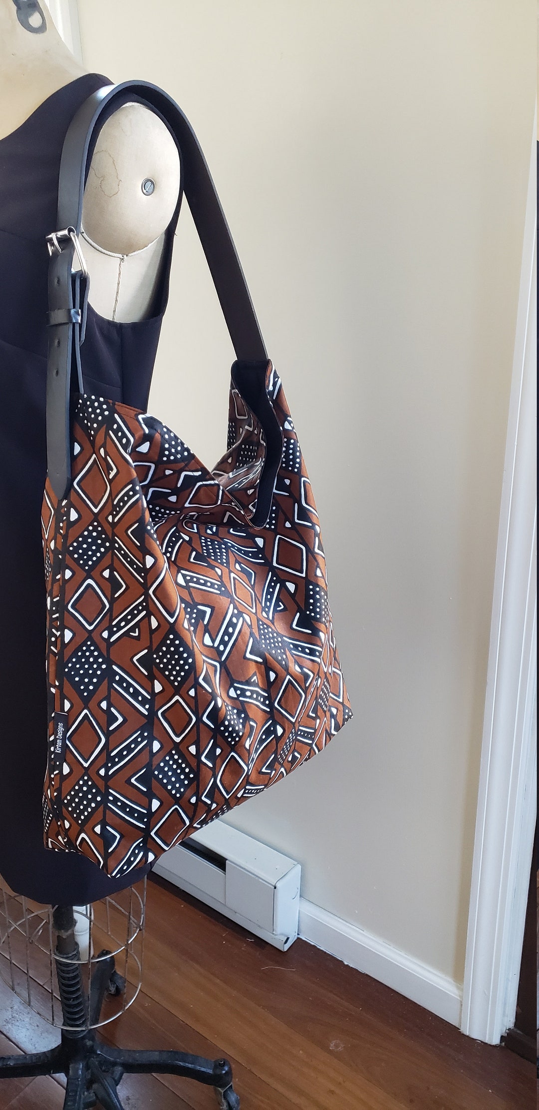 African Print Tote Bag, Large Size Shoulder Bag Hobo Tote Bag Bucket ...