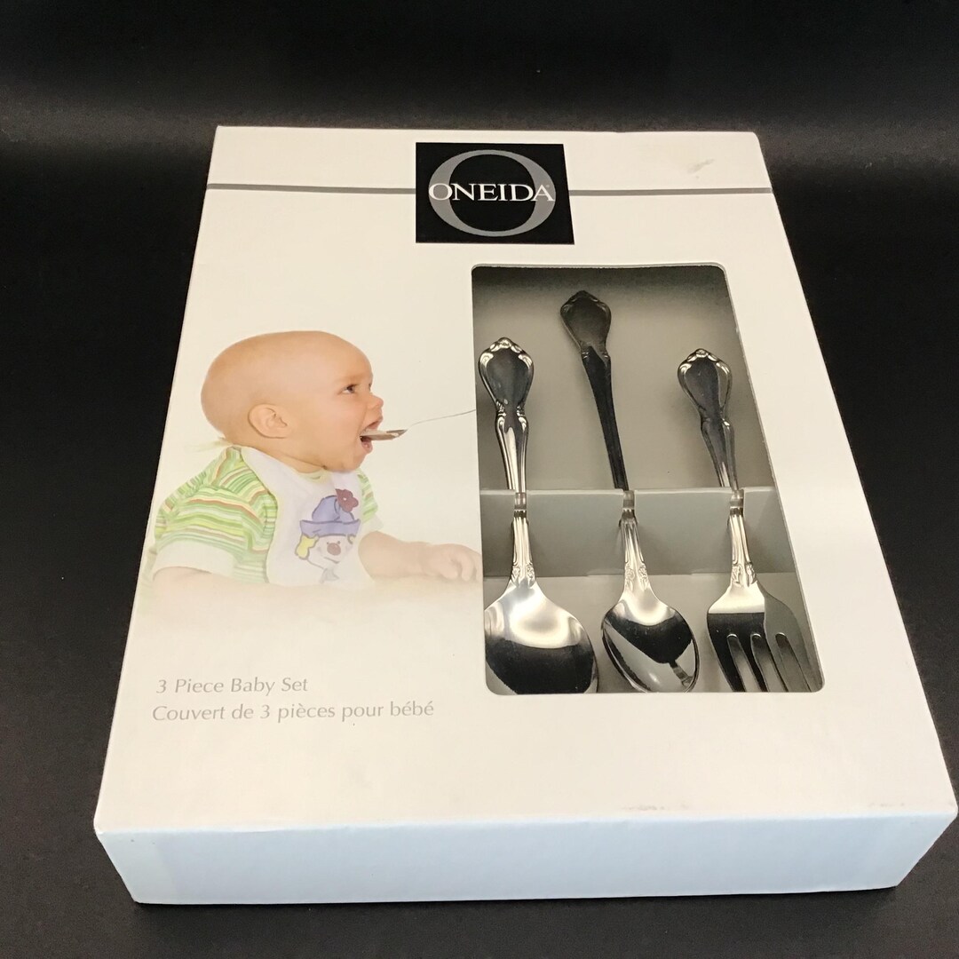 Oneida Baby Spoon & Fork Stainless Set of 3 - Etsy