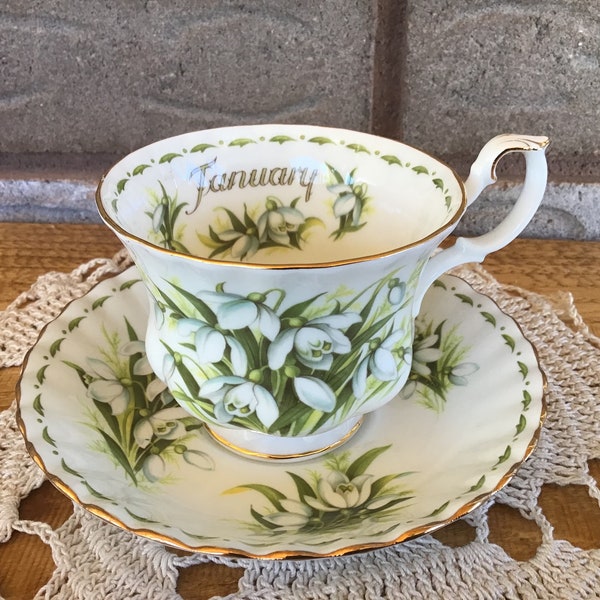 January Tea Cup - Etsy