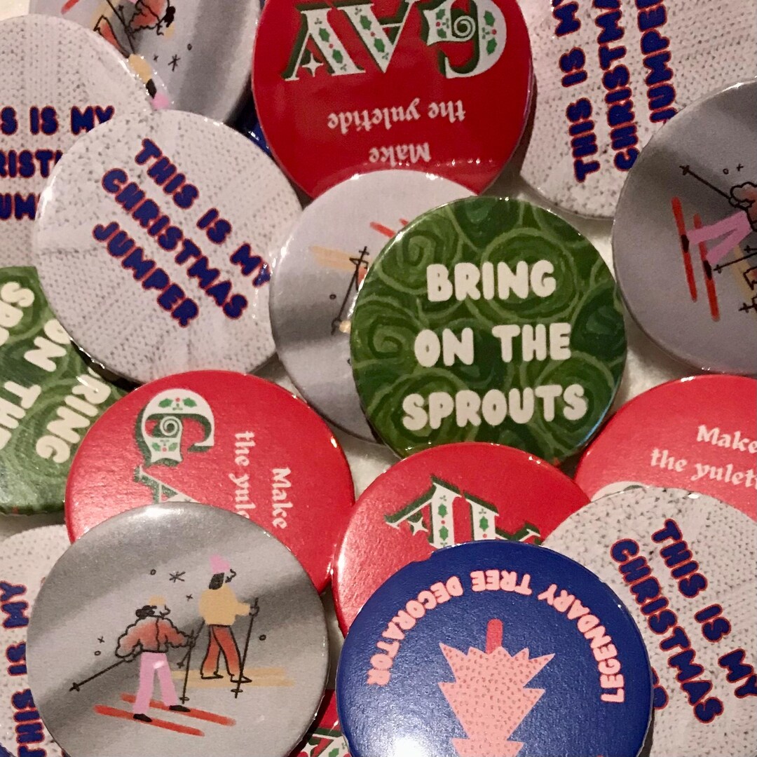 Funny Christmas Badges - Etsy