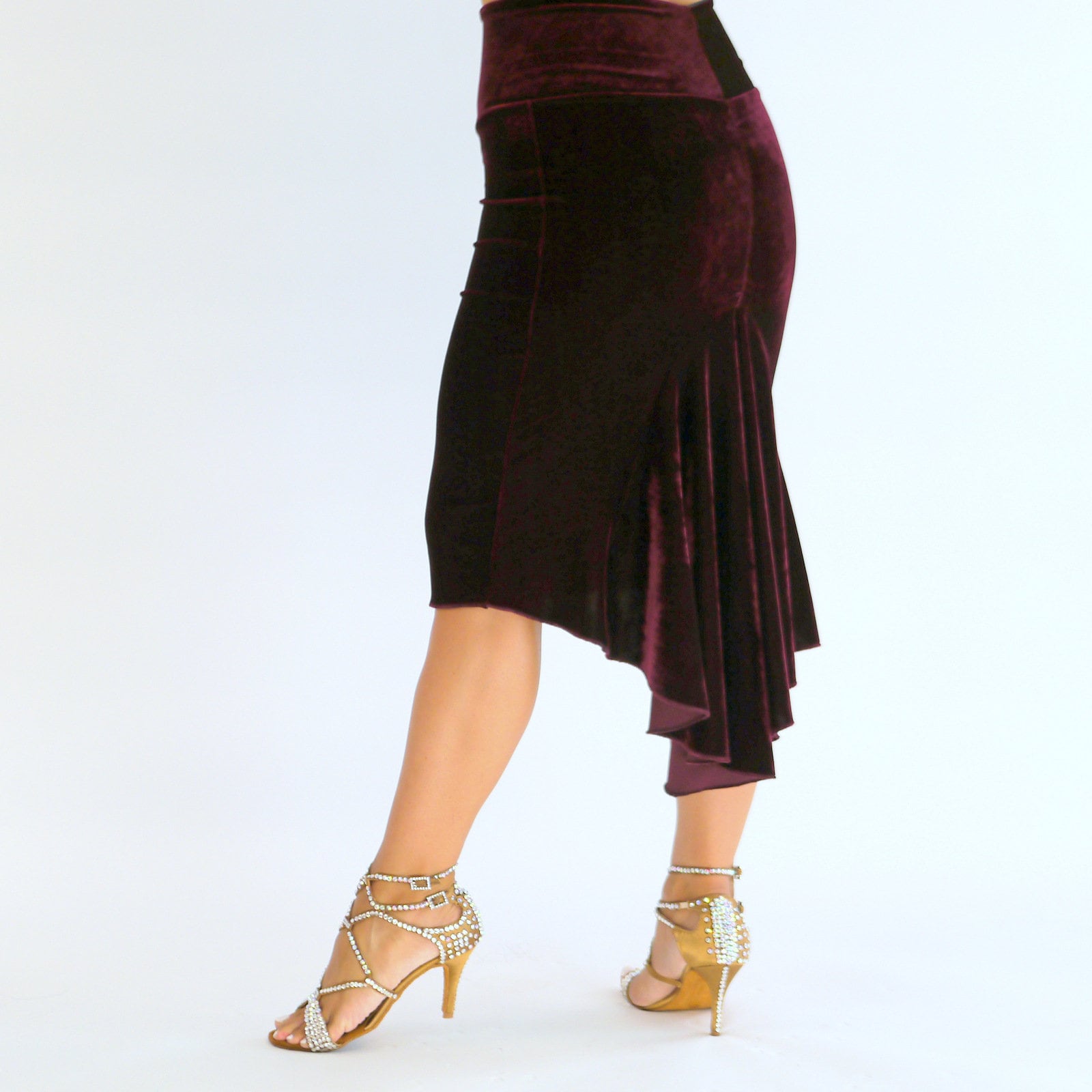 Tango Skirt Made of Velvet, Fishtail Skirt, Dance Skirt, Velvet Skirt ...