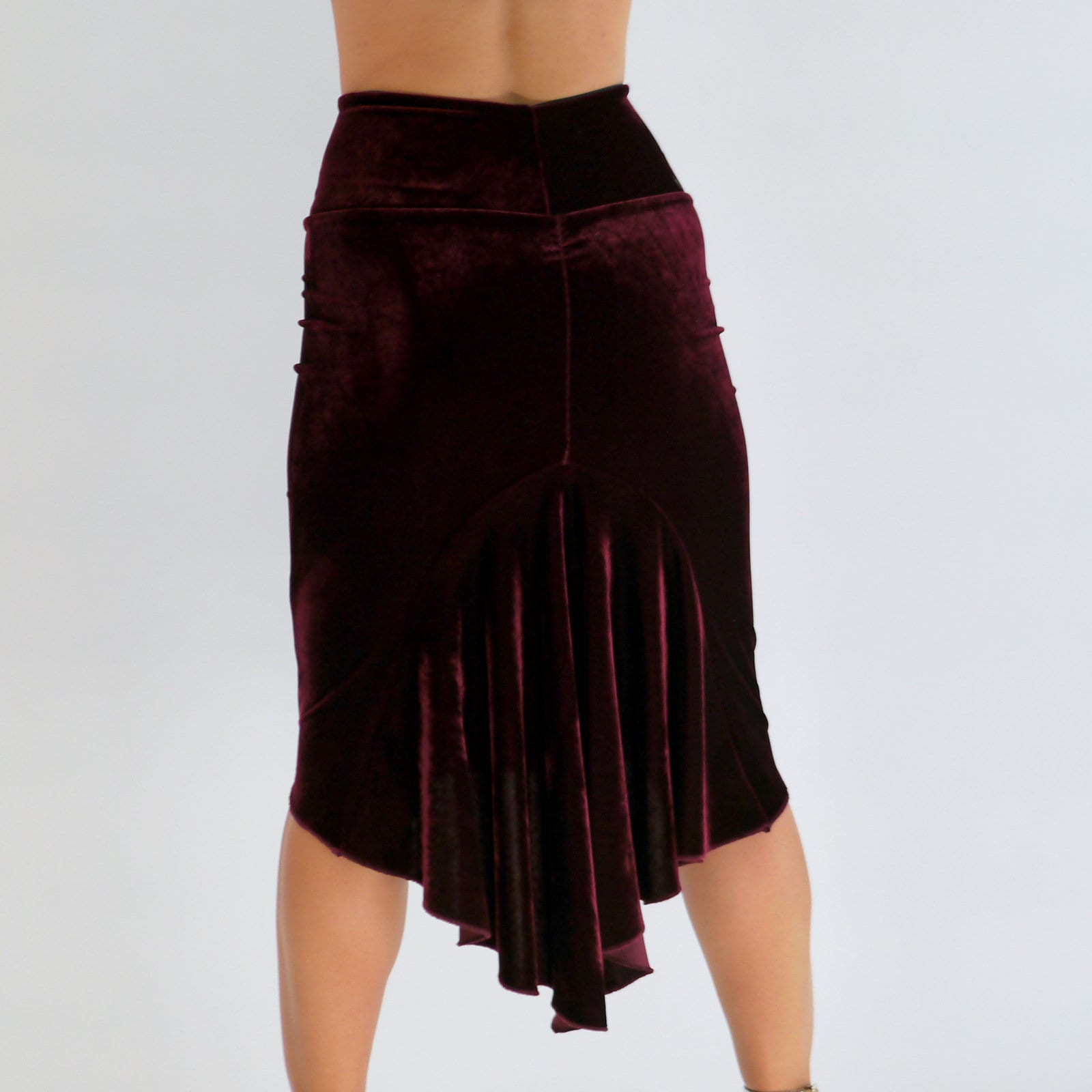Tango Skirt Made of Velvet, Fishtail Skirt, Dance Skirt, Velvet Skirt ...