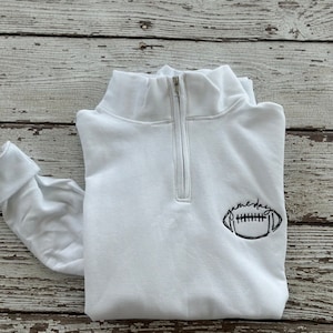 Game Day Sweatshirt Quarter-zip Embroidered Sweatshirt Football Shirt ...