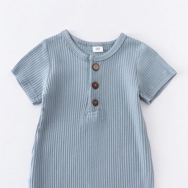 Ribbed Baby Romper - Etsy