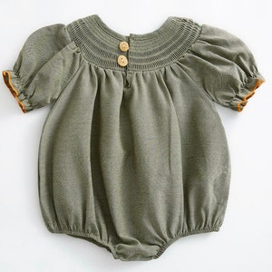 Baby Girl Fall Smocked Bubble Romper, Thanksgiving Romper, Embroidered Scarecrow and Pumpkins ...