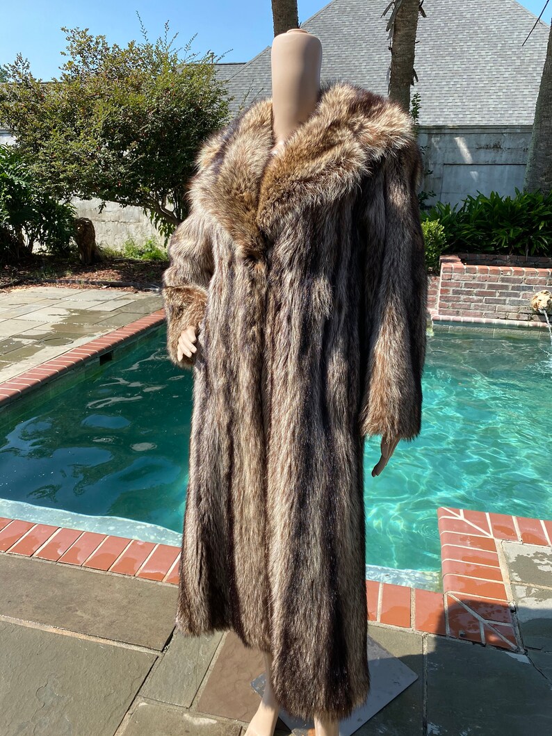 Raccoon Fur Full Length Coat by Revillon This Chic Fur Coat | Etsy