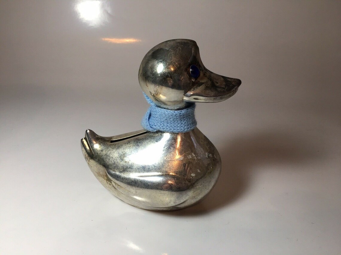 Vintage Duck Bank E.P. Brass Metal Plated Duck Bank Duck | Etsy