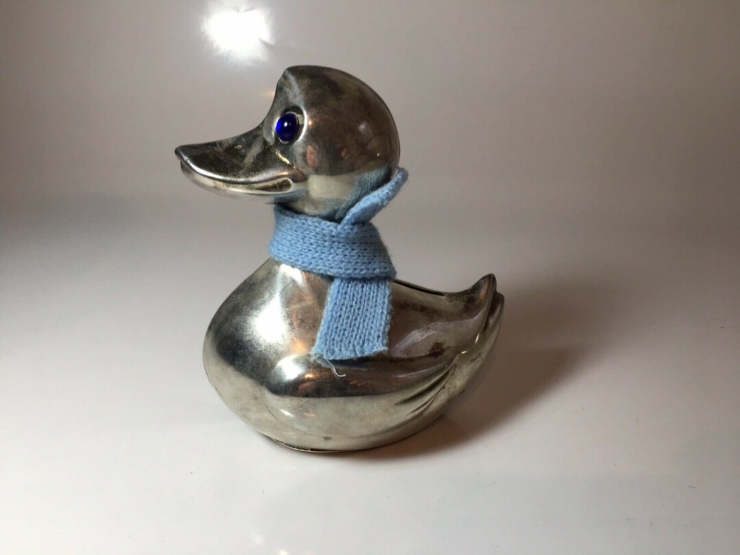 Vintage Duck Bank E.P. Brass Metal Plated Duck Bank Duck - Etsy