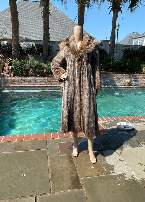 Raccoon Fur Full Length Coat by Revillon This Chic Fur Coat | Etsy
