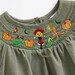 Baby Girl Fall Smocked Bubble Romper, Thanksgiving Romper, Embroidered Scarecrow and Pumpkins ...