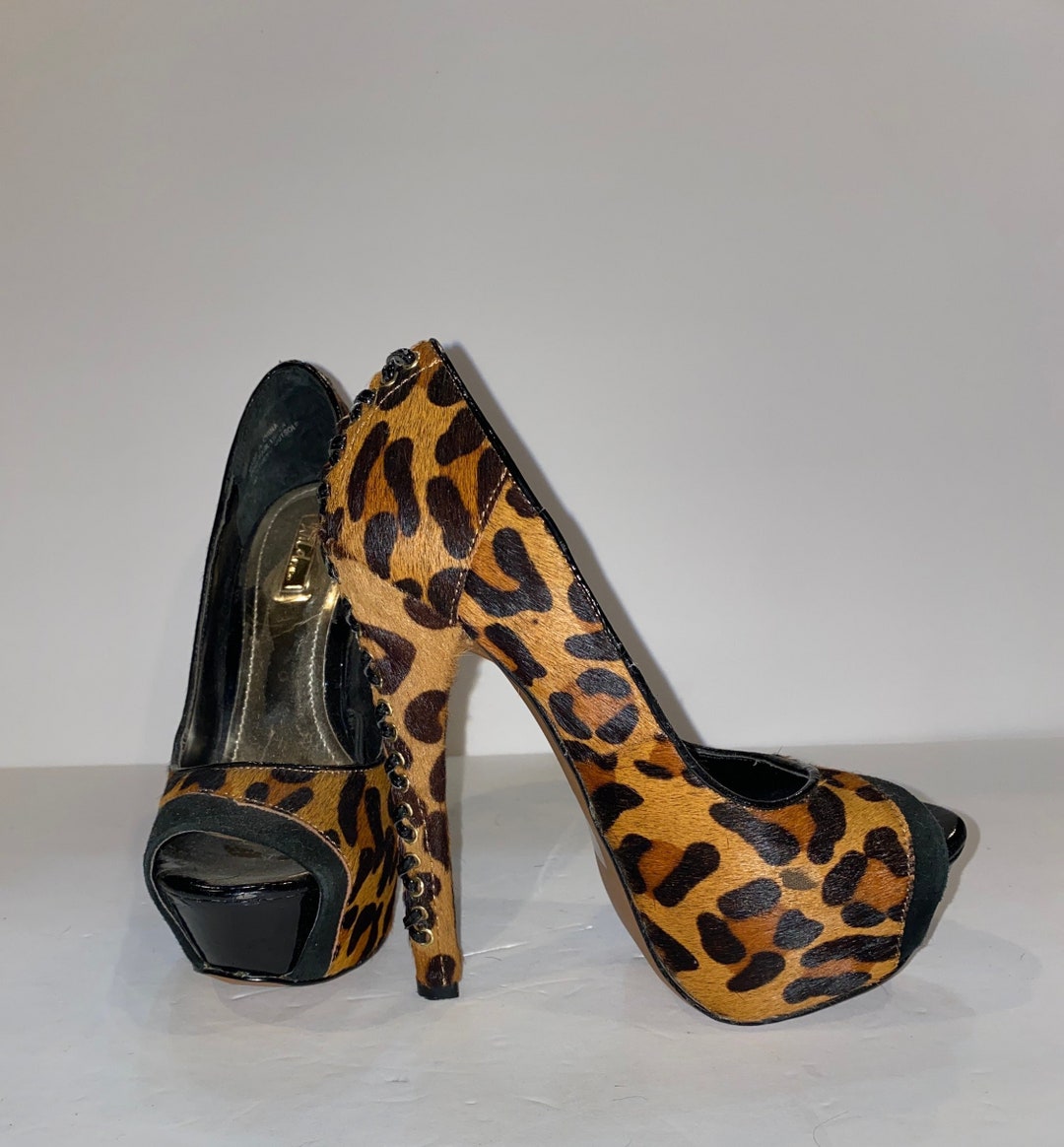 Leopard Print Platform High Heels 5 Wild Pair Beautiful Sexy - Etsy