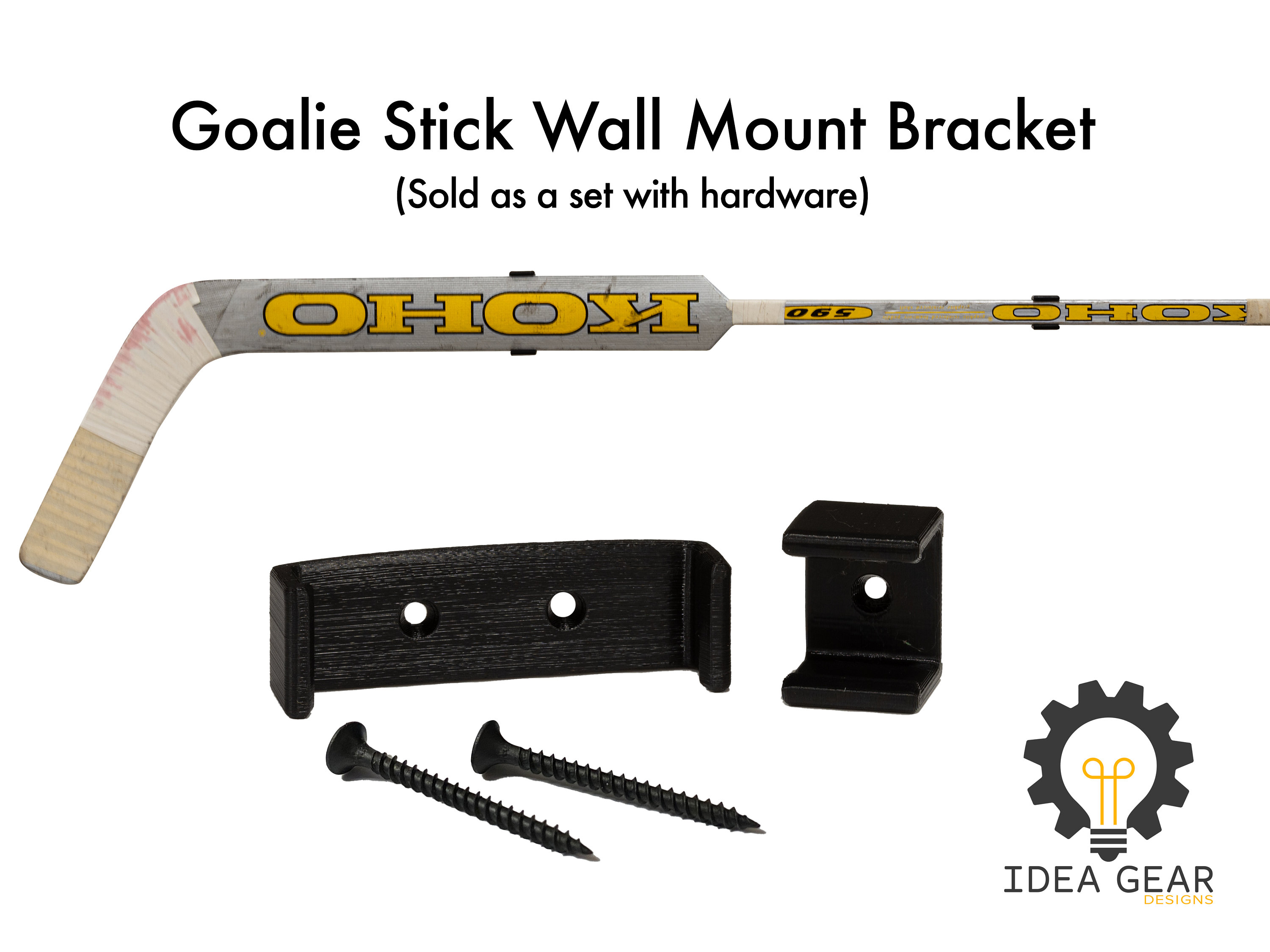 GOALIE Hockey Stick Wall Mount Bracket Sold as a Pair - Etsy Canada