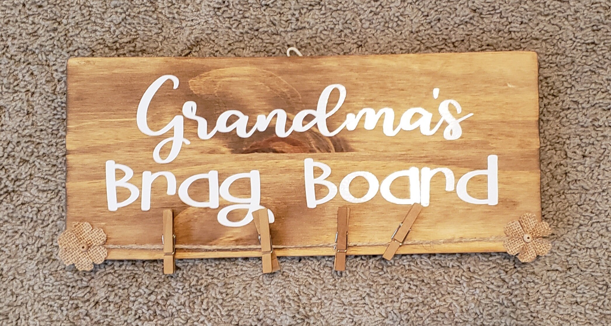 Custom Family Brag Board Wall Sign, Kids Art and Photo Display ...