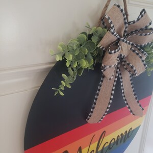 LGBT Welcome Sign, Pride Door Sign, LGBTQ Decor, LGBTQIA+ Round Welcome ...