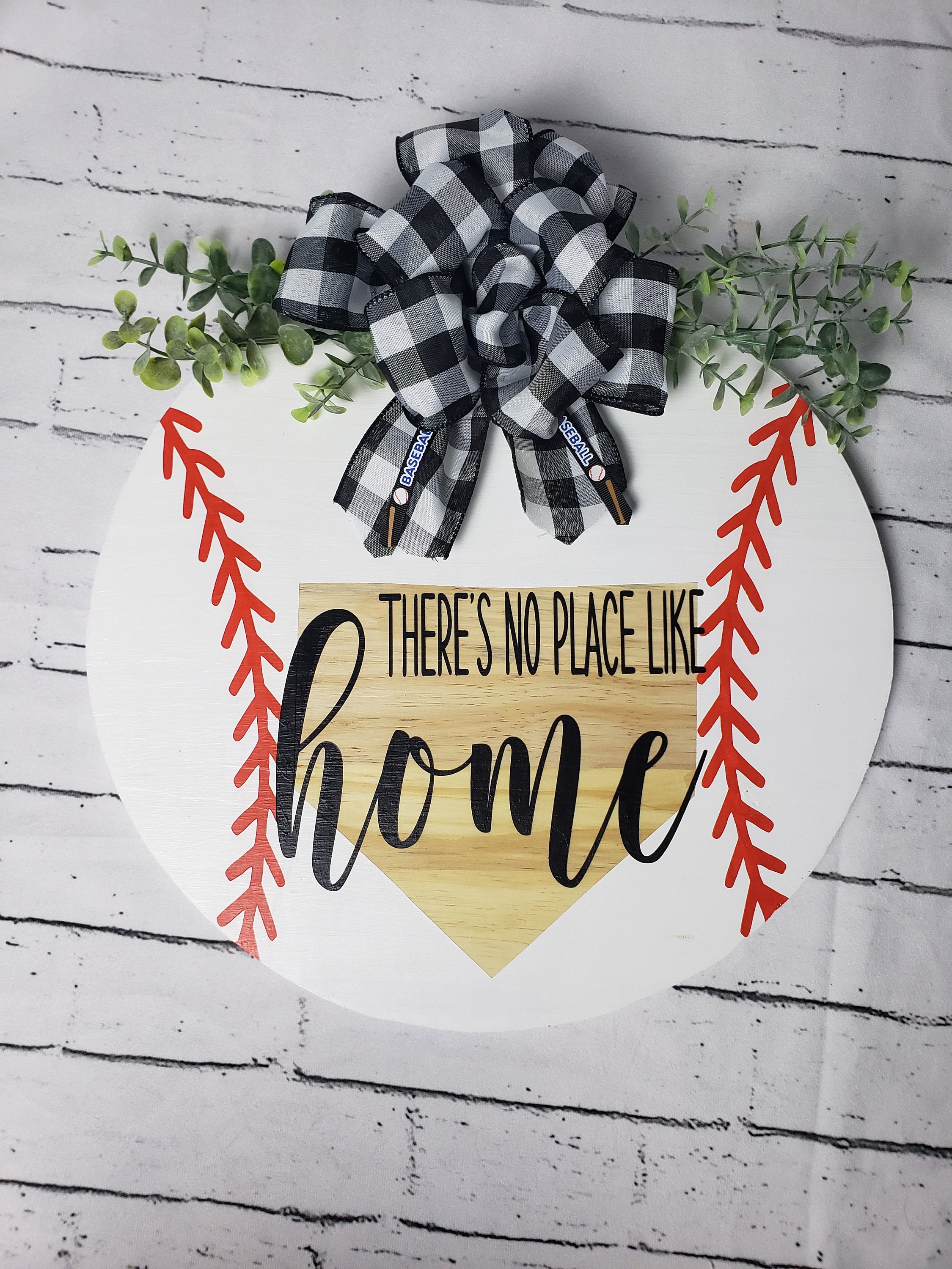 Baseball Door Hanger Wooden Door Hanger for Baseball Front | Etsy