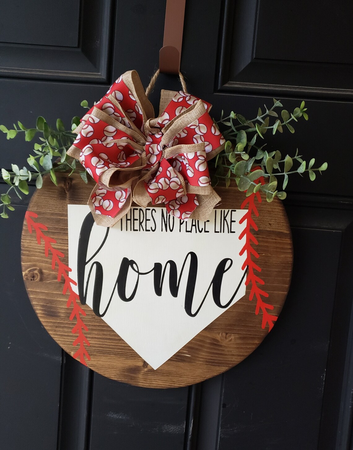 Baseball Door Hanger Wooden Door Hanger for Baseball Front | Etsy