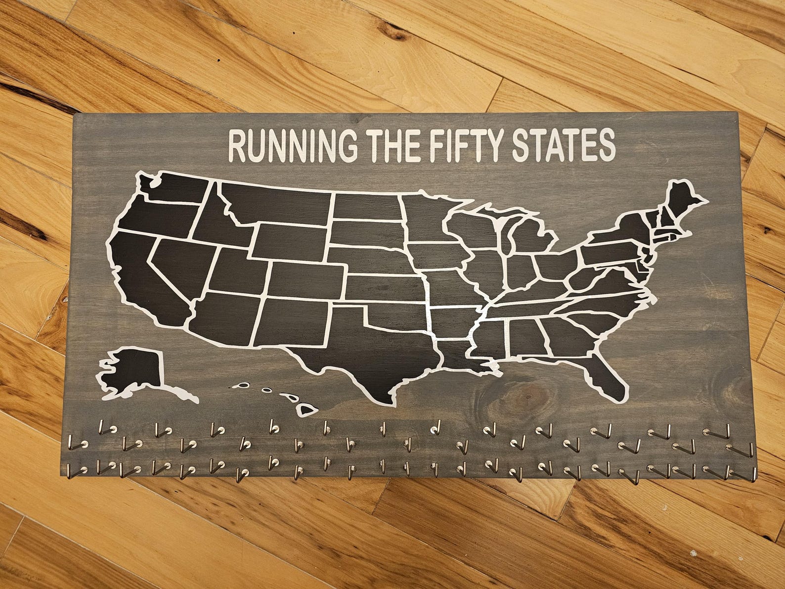 50 States Medal Holder, Display for Medals, Running Gifts, Runners ...