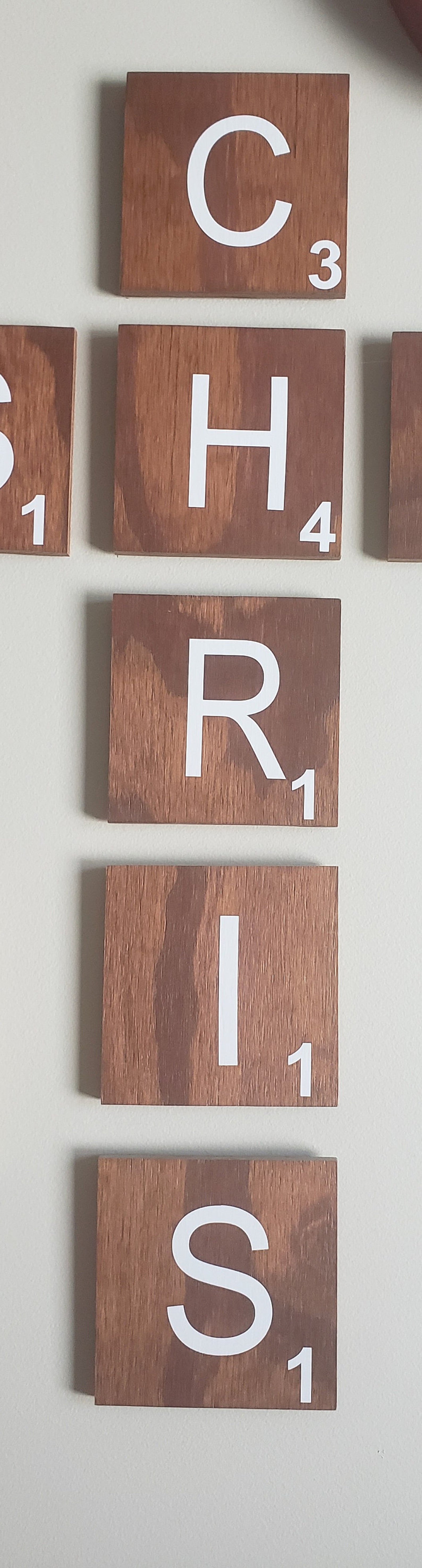 LARGE Custom Scrabble Letter Wall Decor5x5 Wood Tile | Etsy