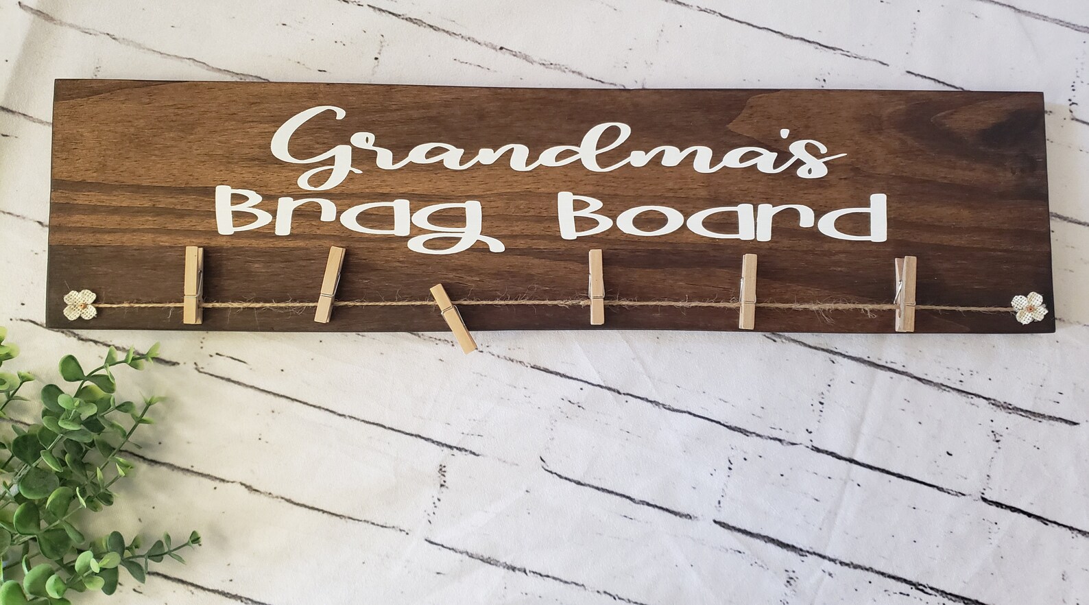 Custom Family Brag Board Wall Sign, Kids Art and Photo Display ...