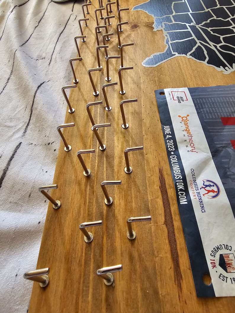 Medal and BIB Display, 50 States Medal Holder, Display for Medals ...