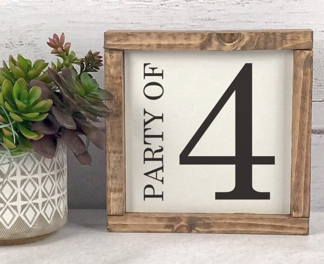 Party of Sign, Family Party Of, Custom Family Name Sign, Number Sign ...