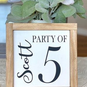 Party of Sign, Family Party Of, Custom Family Name Sign, Number Sign ...