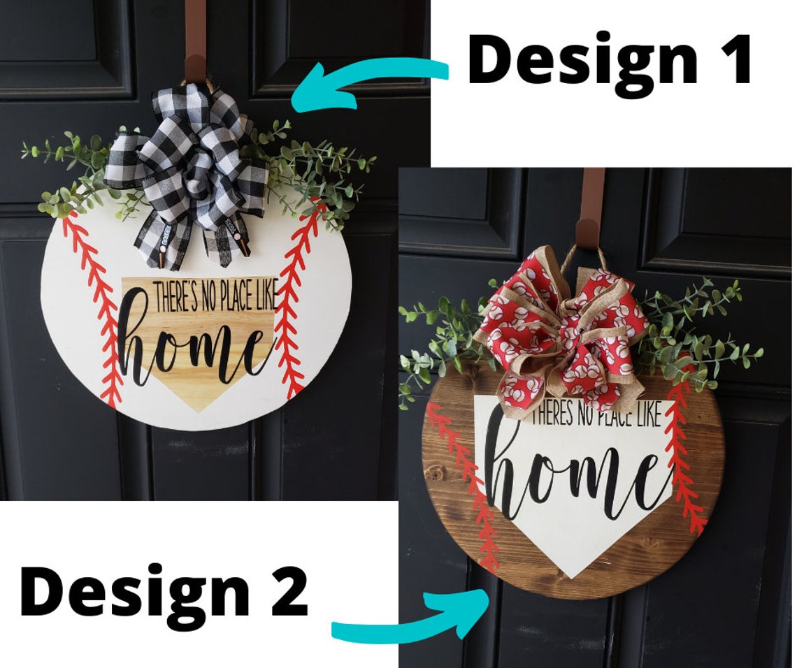 Baseball Door Hanger Wooden Door Hanger for Baseball Front | Etsy