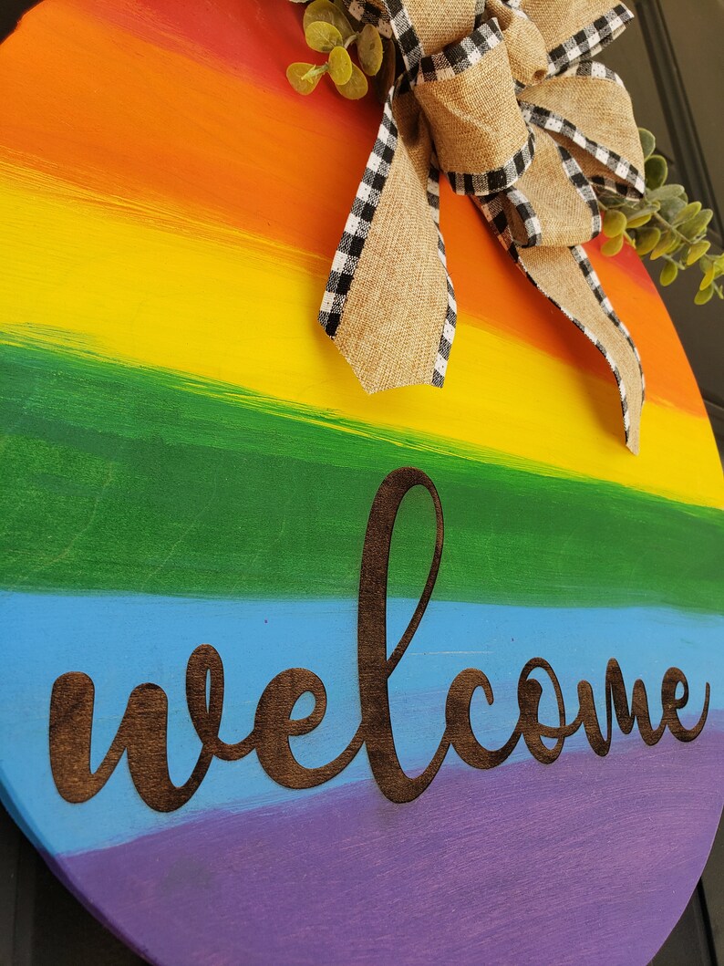 LGBT Welcome Sign Pride Door Sign LGBTQ Decor LGBTQIA - Etsy