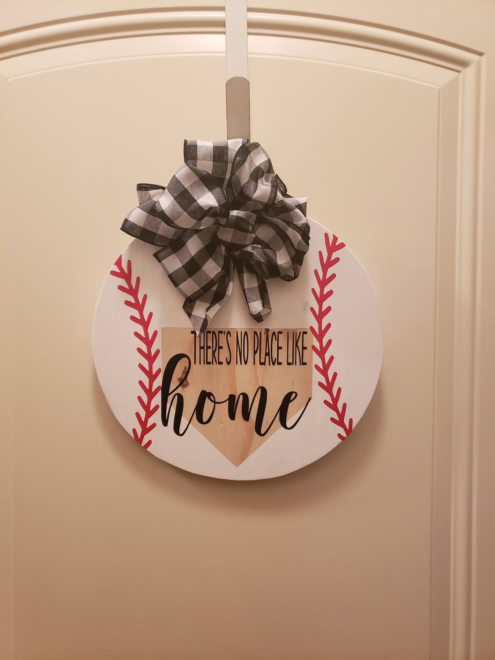 Baseball Door Hanger Wooden Door Hanger for Baseball Front | Etsy