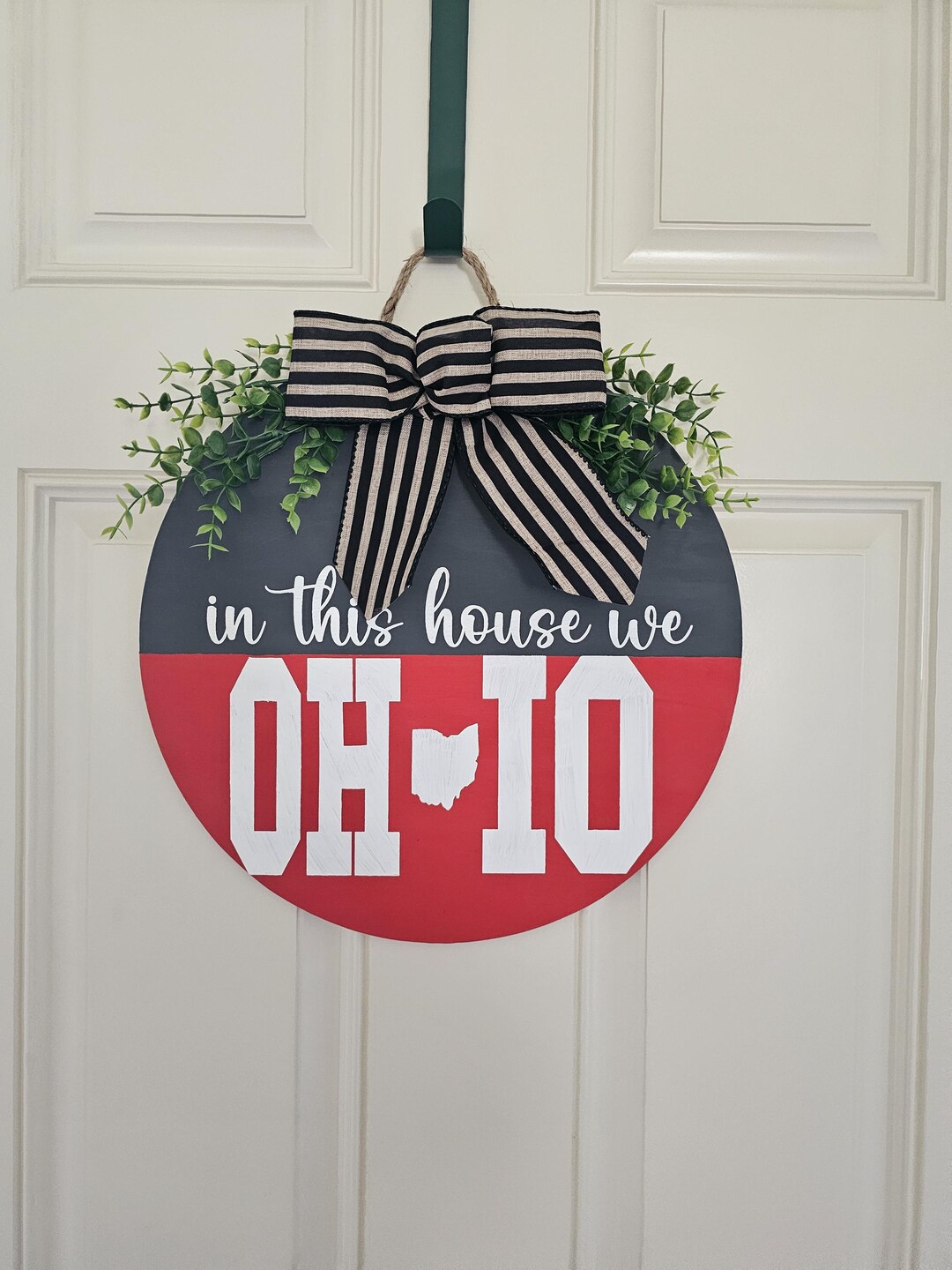 Handmade Ohio State Buckeyes Door Hanger, OSU Decor - Etsy