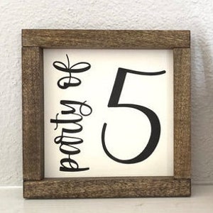 Party of Sign, Family Party Of, Custom Family Name Sign, Number Sign ...