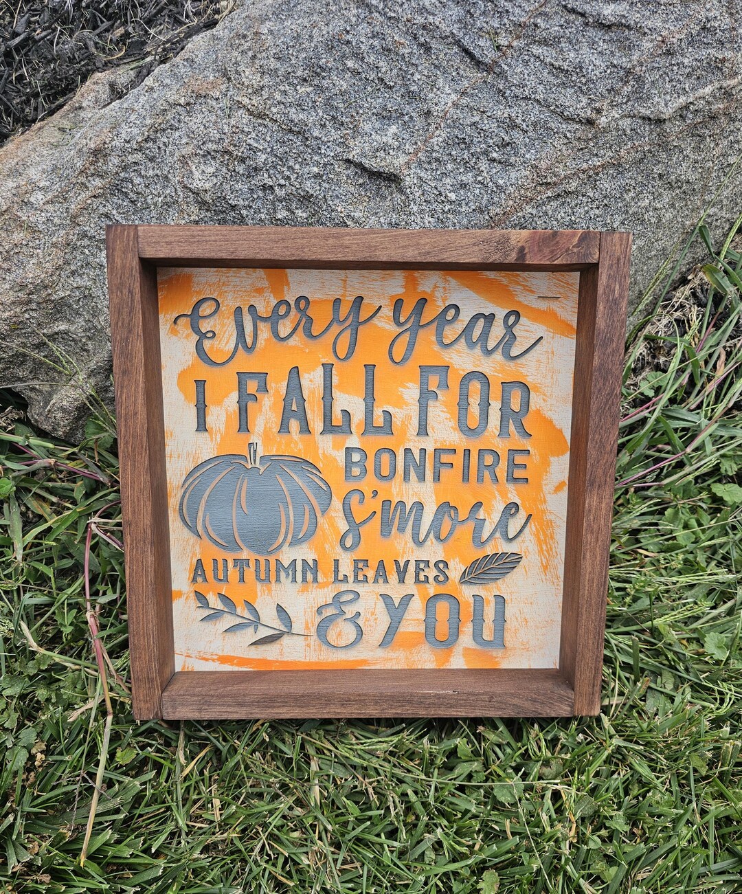 Fall in Love With You Wooden Sign, Rustic Farmhouse Autumn Decor - Etsy