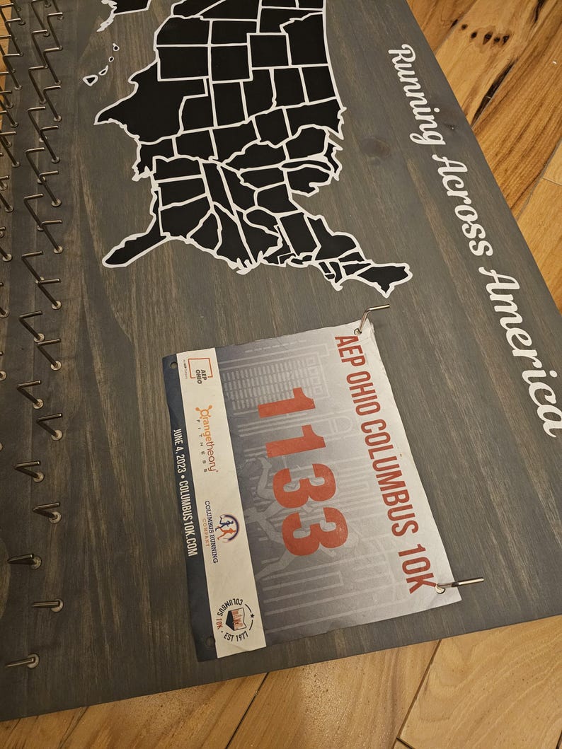 Medal and BIB Display, 50 States Medal Holder, Display for Medals ...