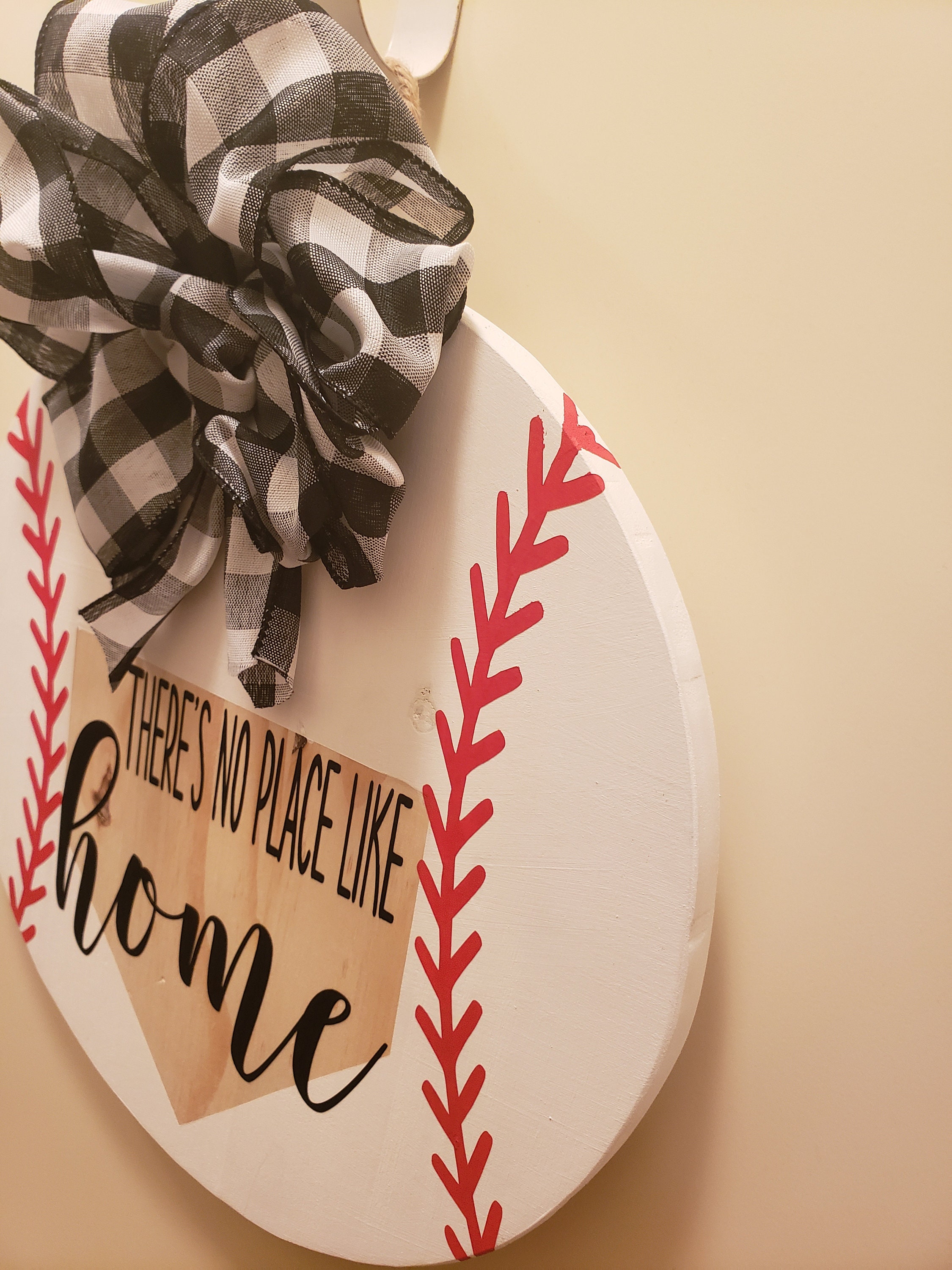 Baseball Door Hanger Wooden Door Hanger for Baseball Front | Etsy