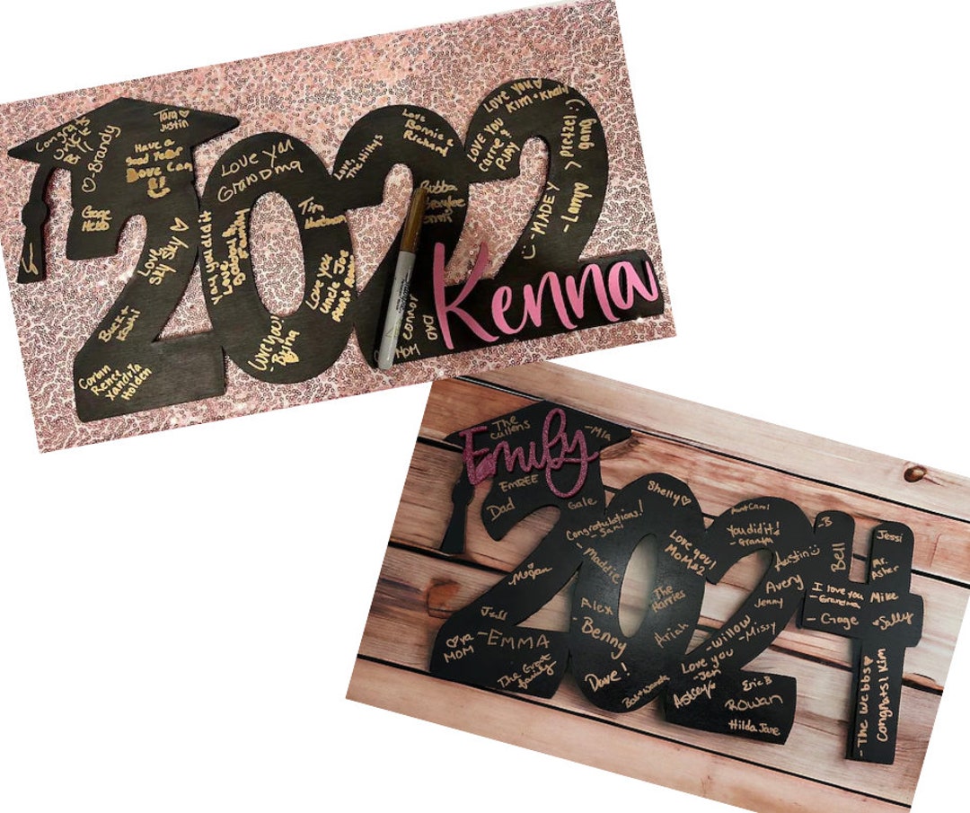 Wood Graduation Sign, Graduation Guestbook Sign, Grad Party Decor ...